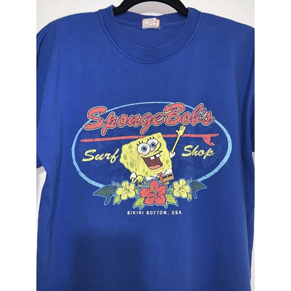 Nickelodeon | Shirts | Spongebob Squarepants Vintage Surf Shop Shirt ...